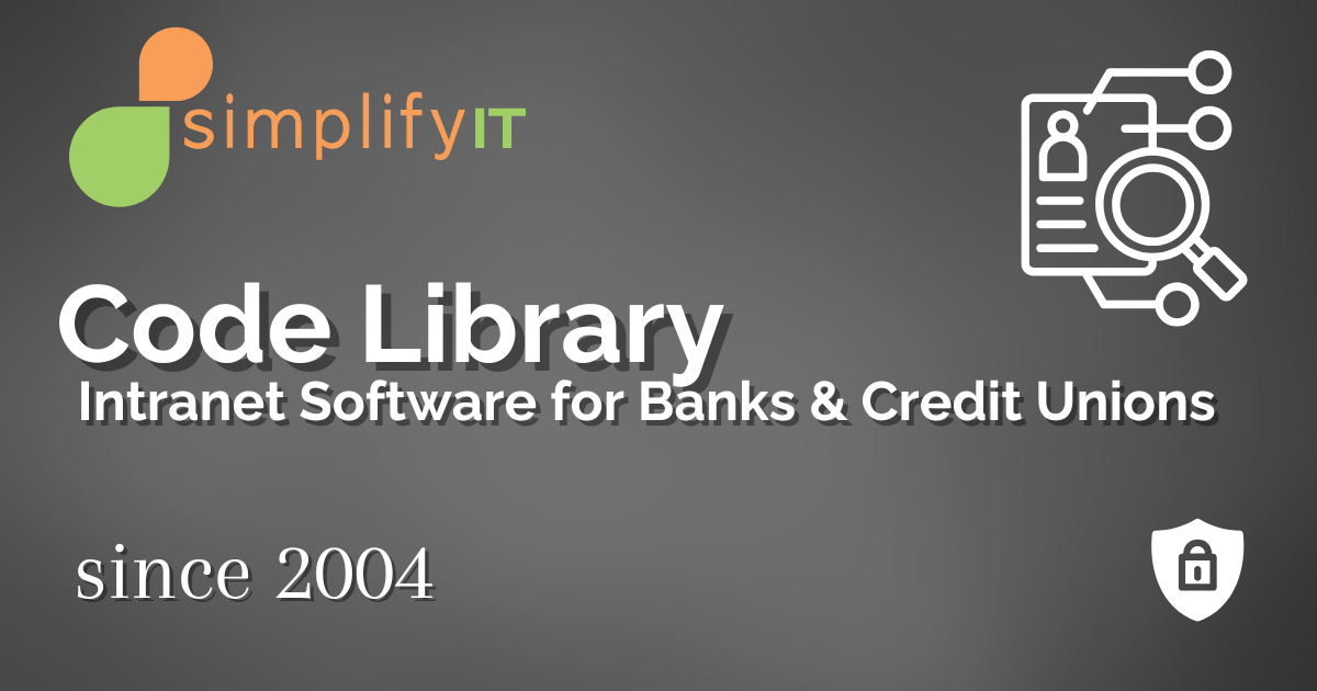 Symitar Code Library for Credit Unions | SimplifyIT Intranet